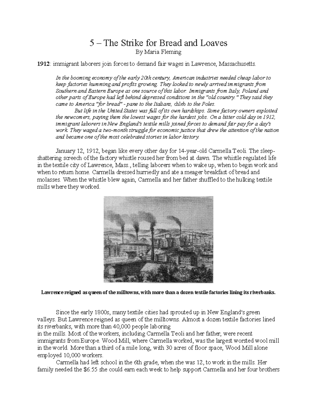 05-Three Loaves - awe - 5 – The Strike for Bread and Loaves By Maria ...