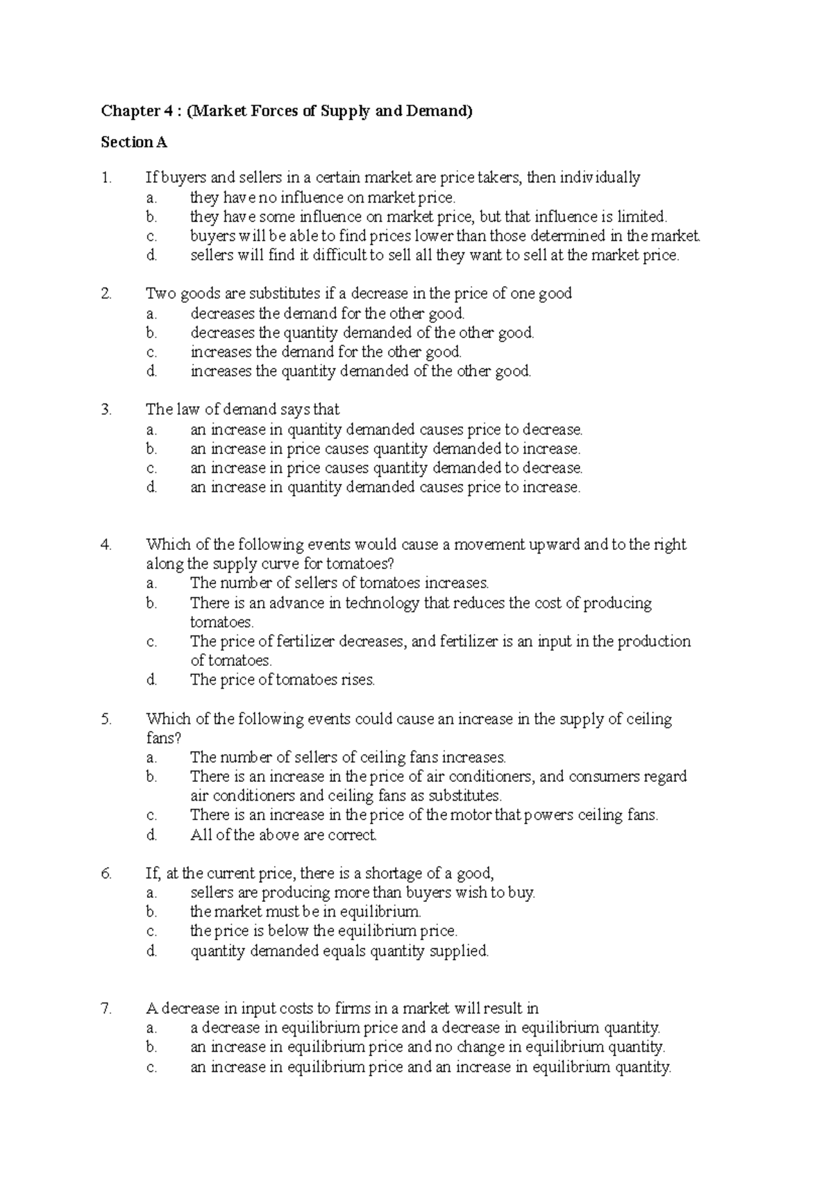 Chapter 4 - bussiness marketing principle marketing microeconomics ...
