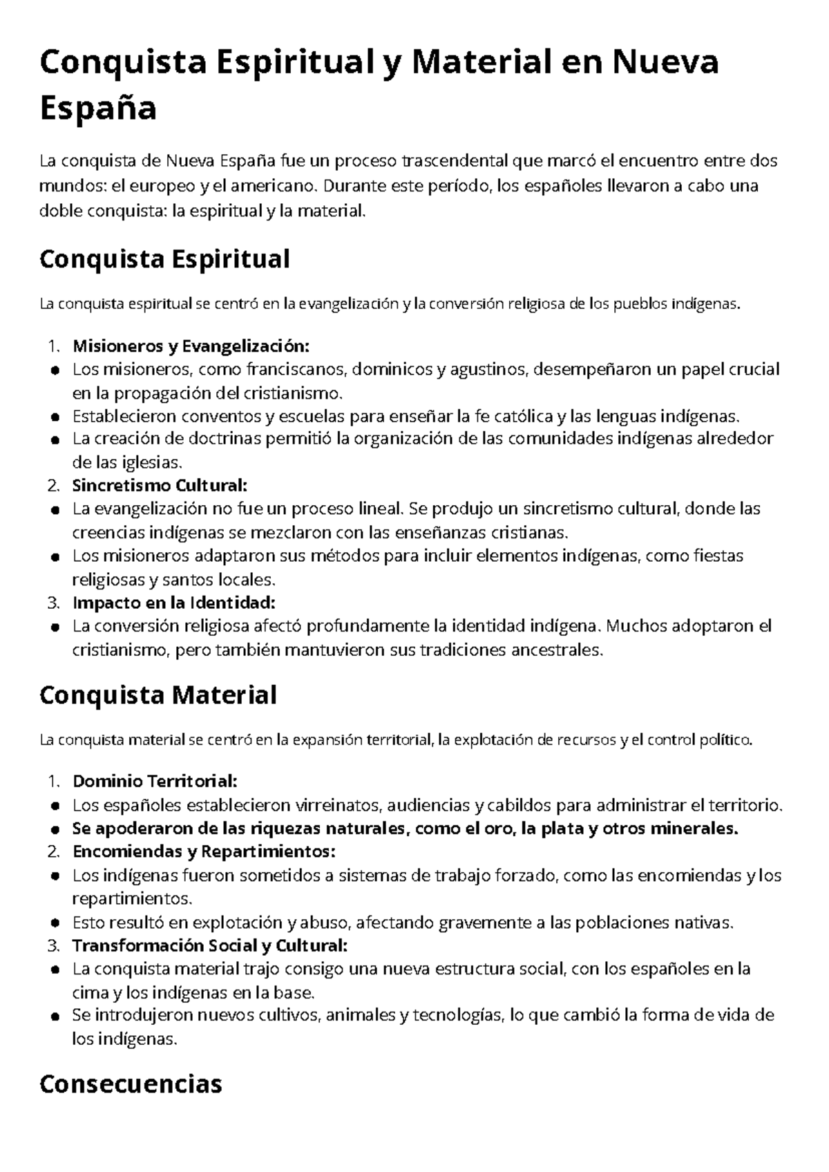 Conquista Espiritual y Material en Nueva España Un Análisis Histórico ...