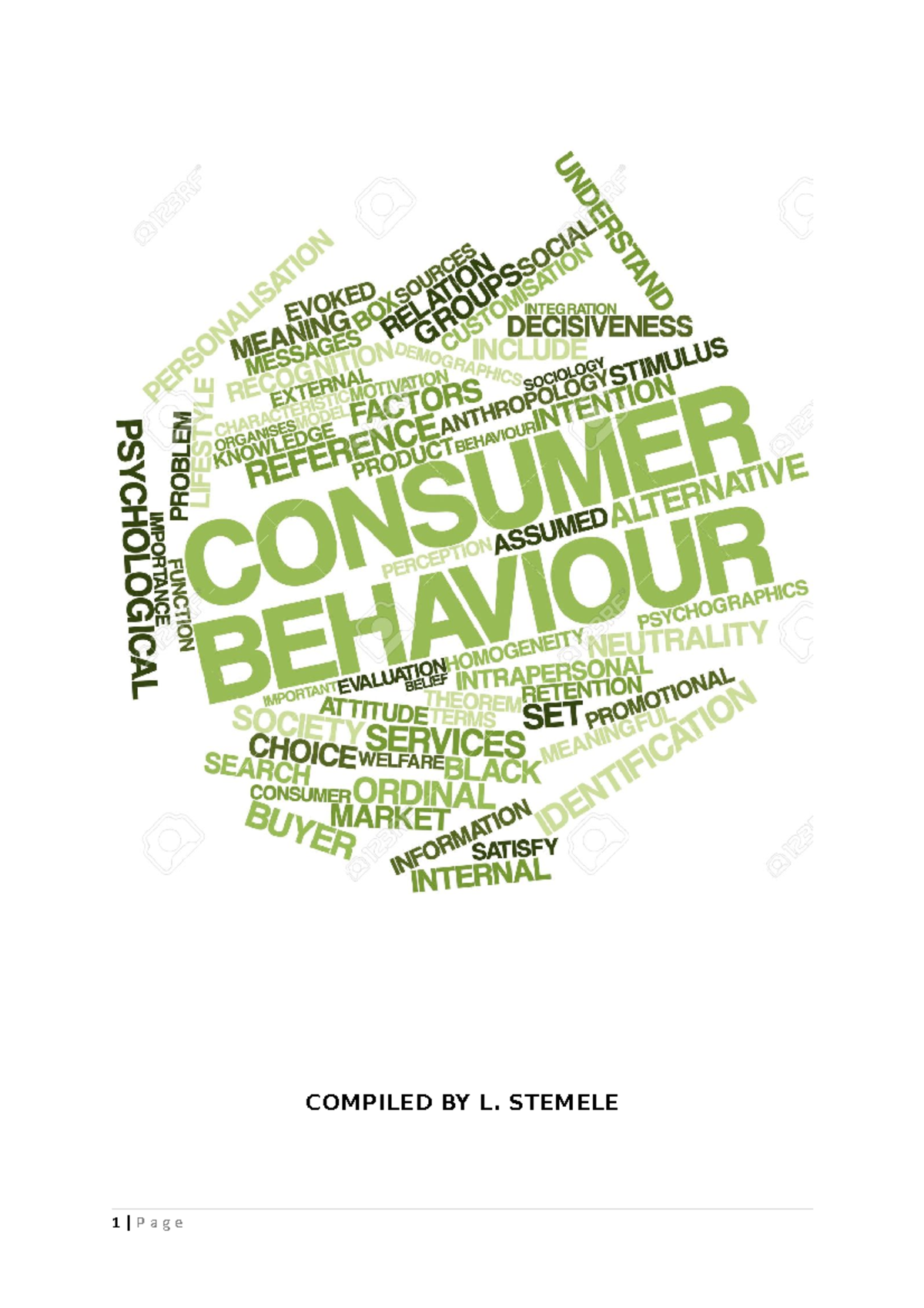 Consumer behaviour chapter 1 - COMPILED BY L. STEMELE MODULE 1: THE ...