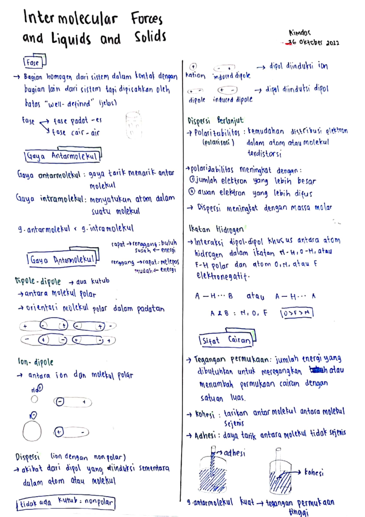 Intermolecular Forces and Liquids and Solids - Kimia Dasar - Studocu
