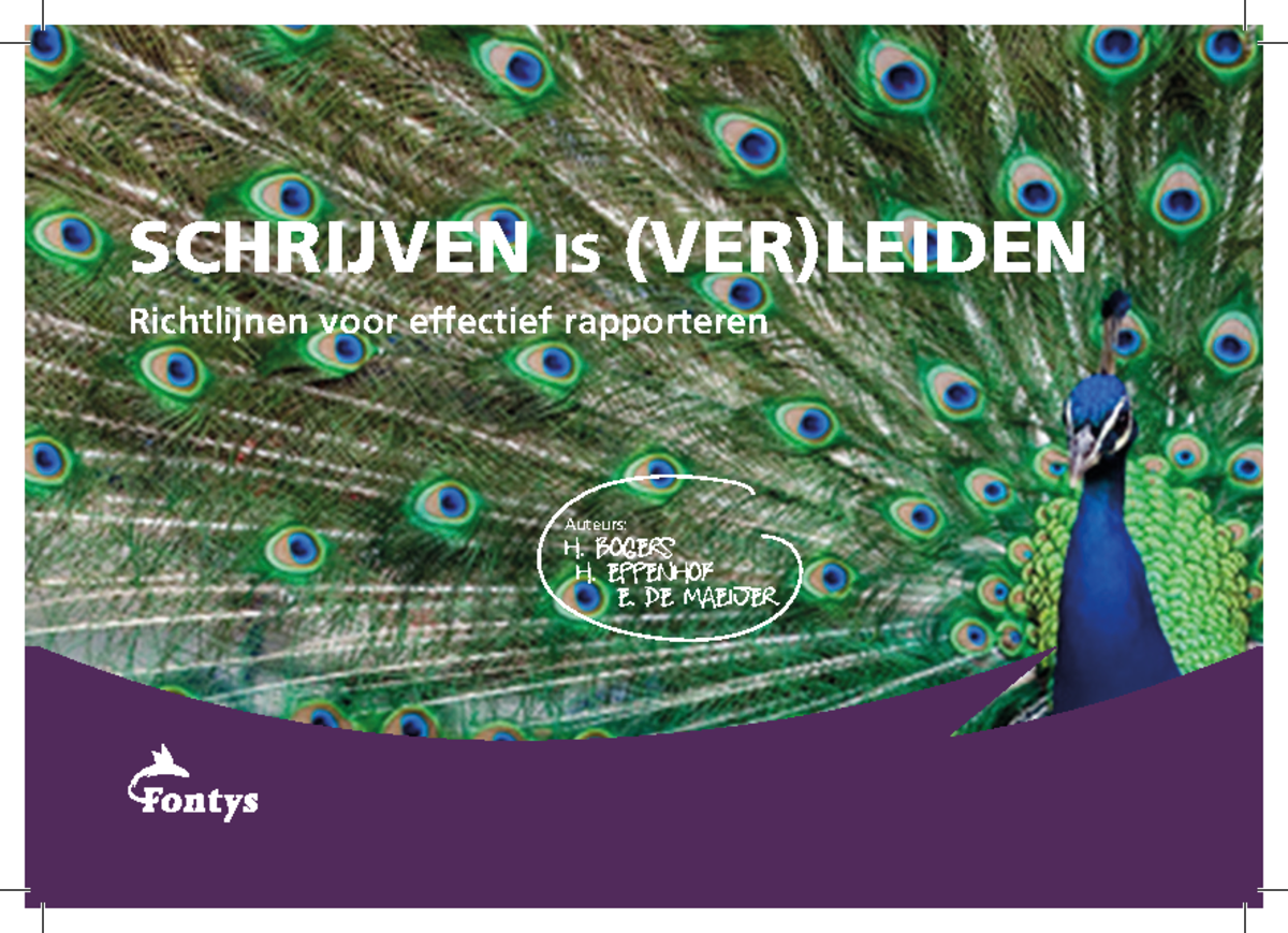Schrijven Is Verleiden - Auteurs: H. Bogers H. Eppenhof E. De Maeijer ...