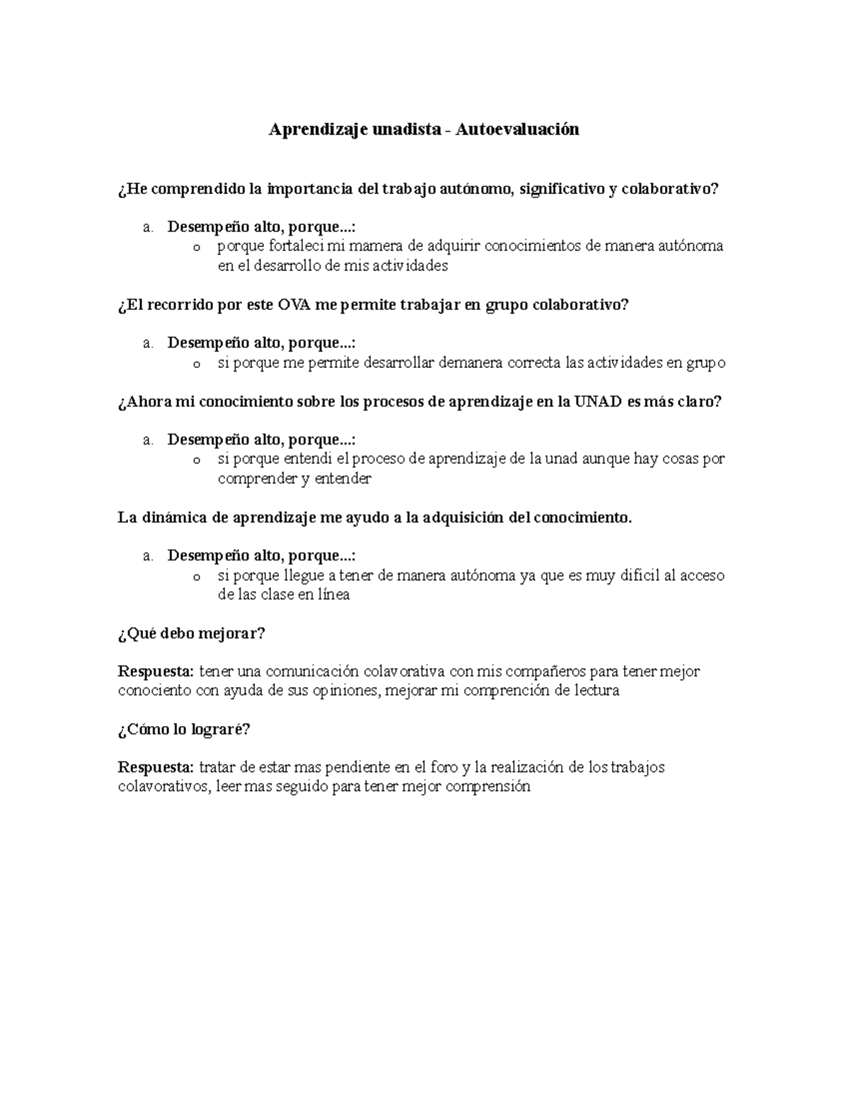 Aprendizaje unadista - Autoevaluación ruby lara - Aprendizaje unadista ...