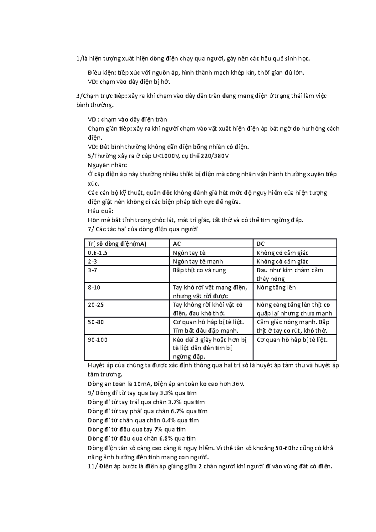 1 - an toan dien - 1/là hi n t ng xuấất hi n dòng đi n ch y qua ng i, gấy nên các h u qu sinh ...