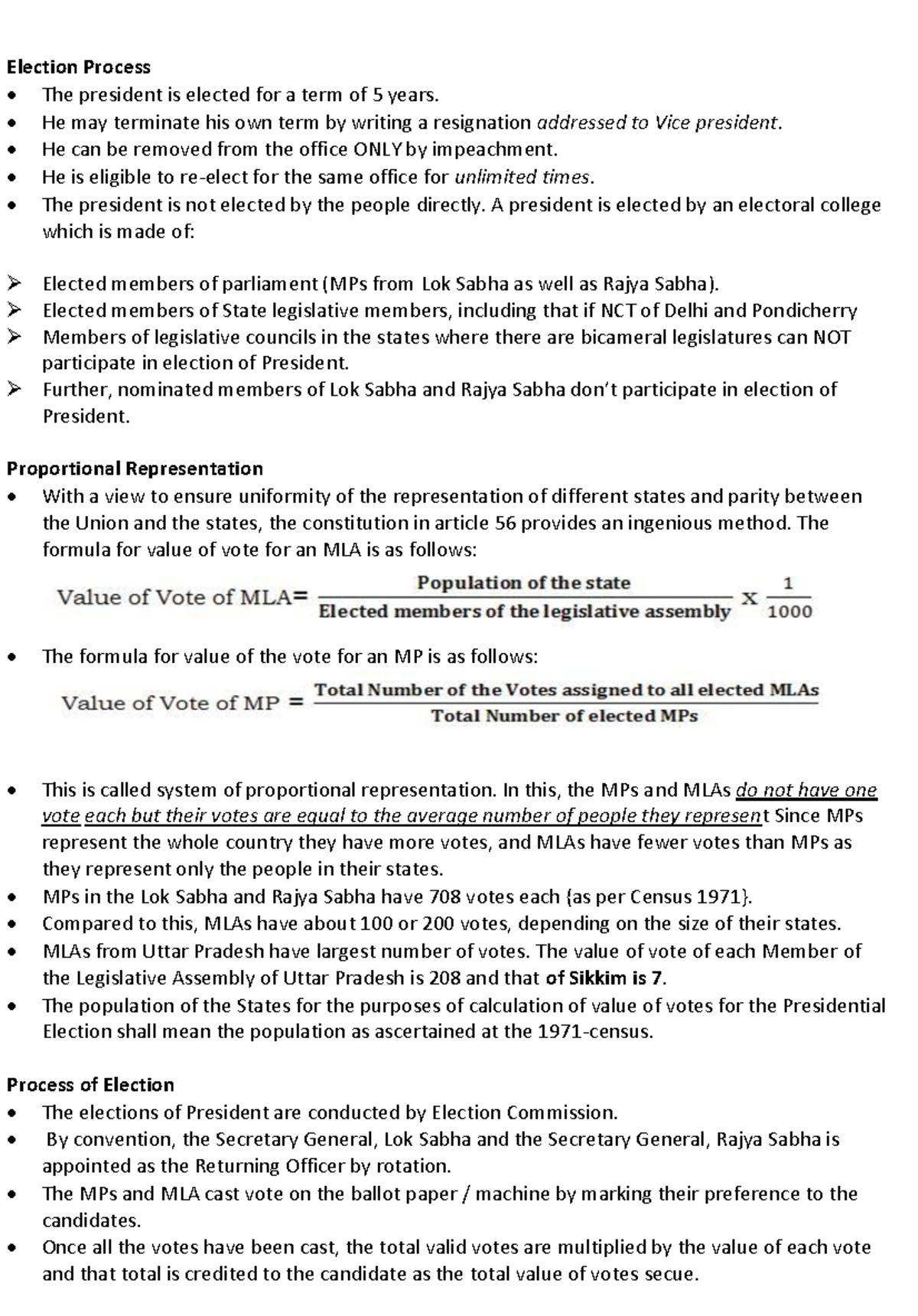 Election Process (Polity) - Election Process The president is elected ...