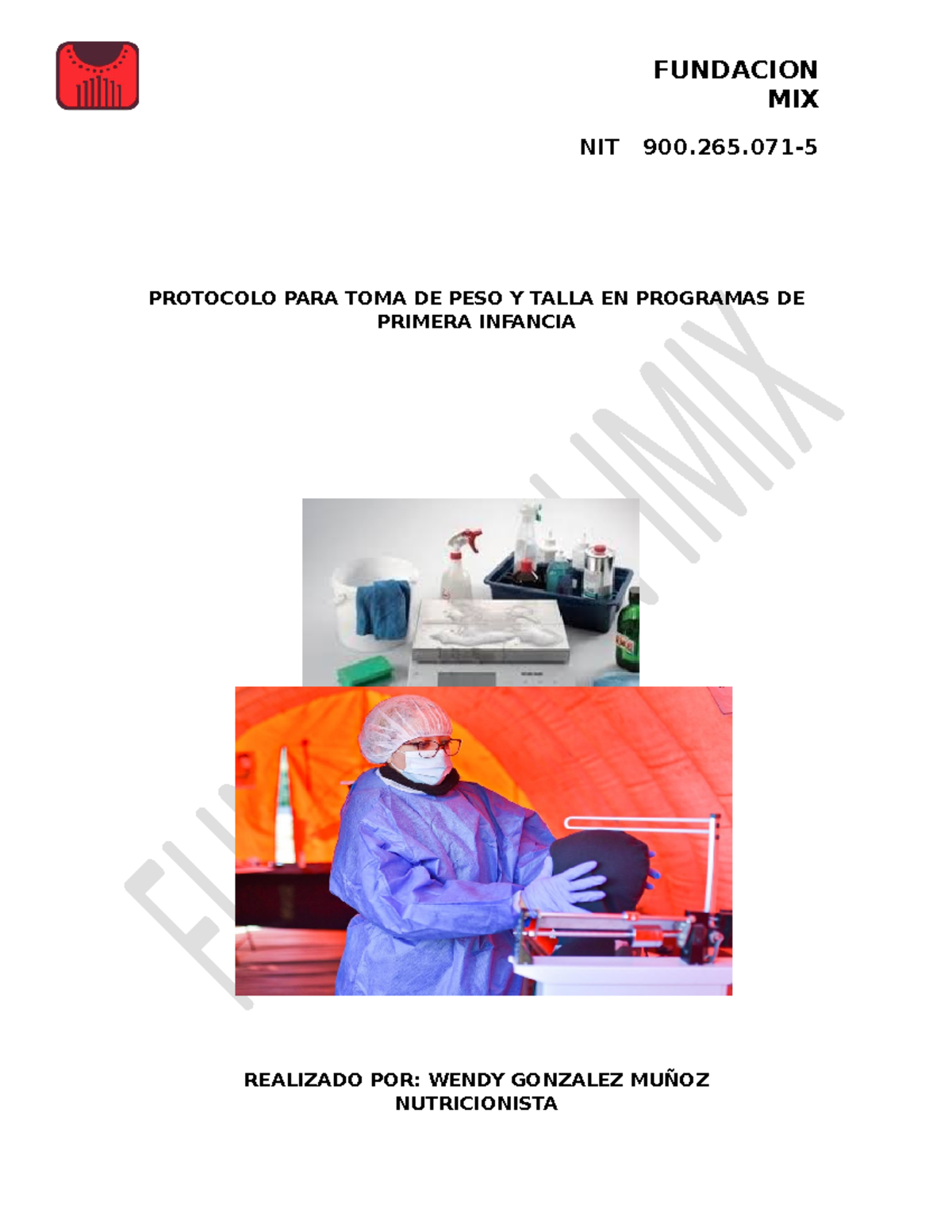 Protocolo DE Bioseguridad TOMA DE Medidas Antropometricas Fundacion ...