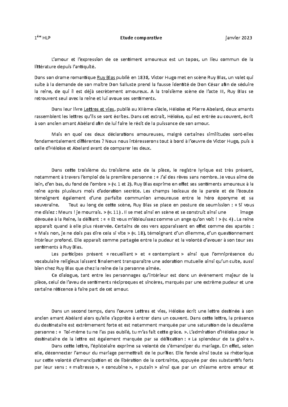 Etude-comparative - Etude comparative de textes du programme d'hlp - 1 ...