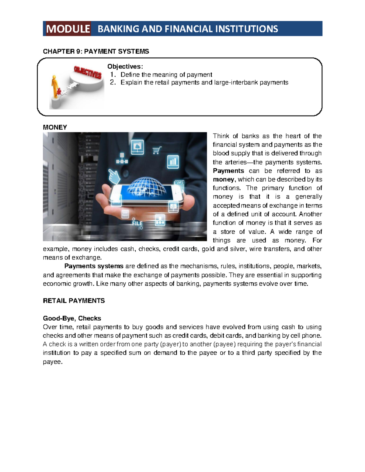 Bank 9 - Bank 9 - MODULE BANKING AND FINANCIAL INSTITUTIONS CHAPTER 9 ...