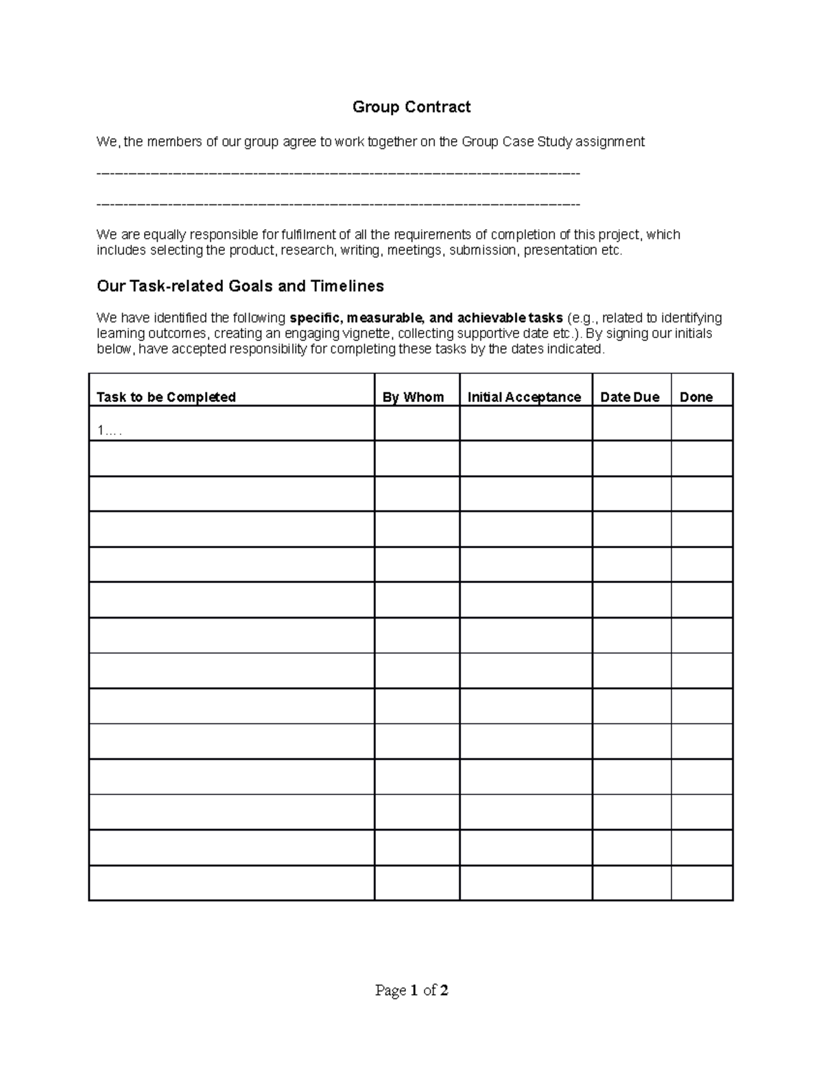 Group Contract S20 (1) - Group Contract We, the members of our group ...