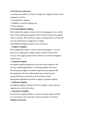 Principles OF Sample Survey - PRINCIPLES OF SAMPLE SURVEY Three basic ...