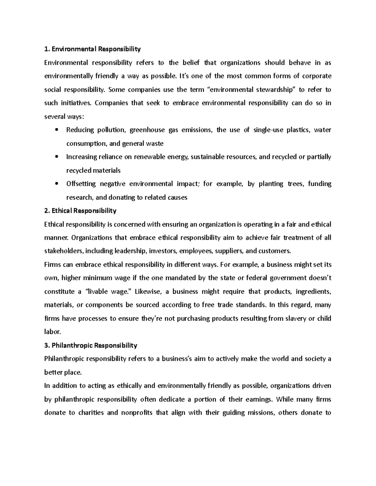 Concept of CSR - one of the best Note - Environmental Responsibility ...