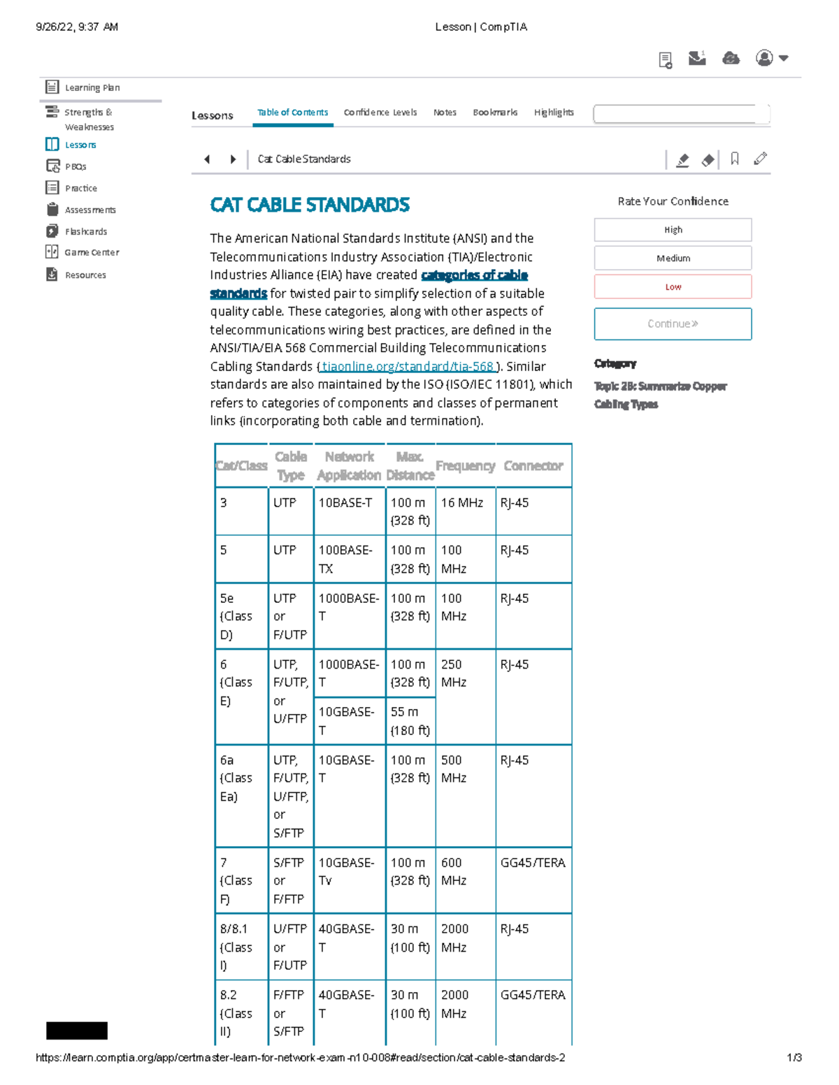 Lesson 2-11 - CompTia Network+ Ebook Chapter 2 - 9/26/22, 9:37 AM Lesson | CompTIA - Studocu