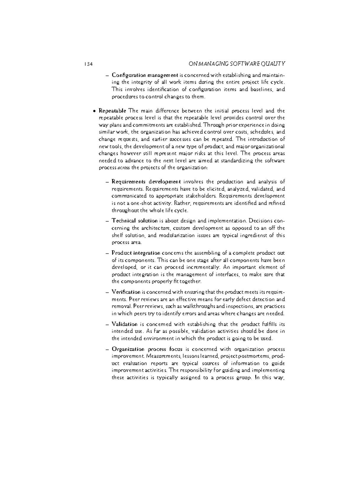 Software Engineering Lecture Notes 34 134 On Managing Software Quality Configuration