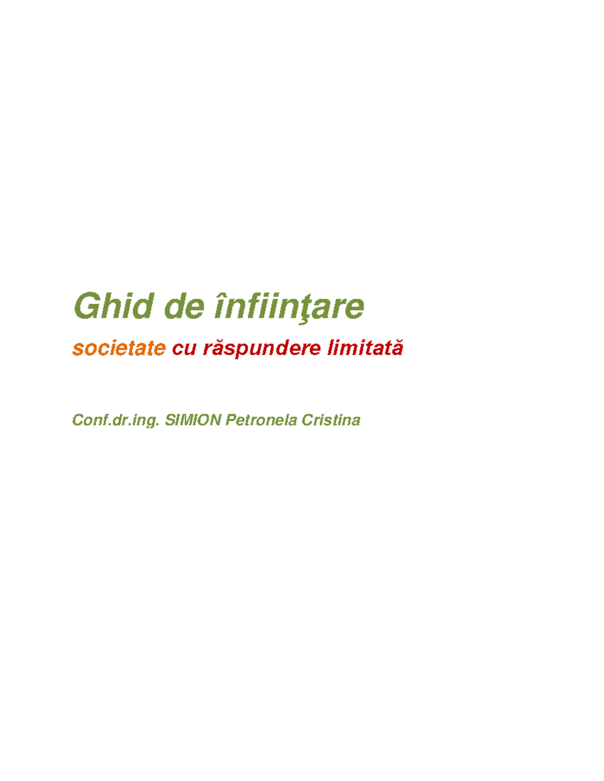 Infiintare SRL - SRL - Ghid de înfiinţare societate cu răspundere ...