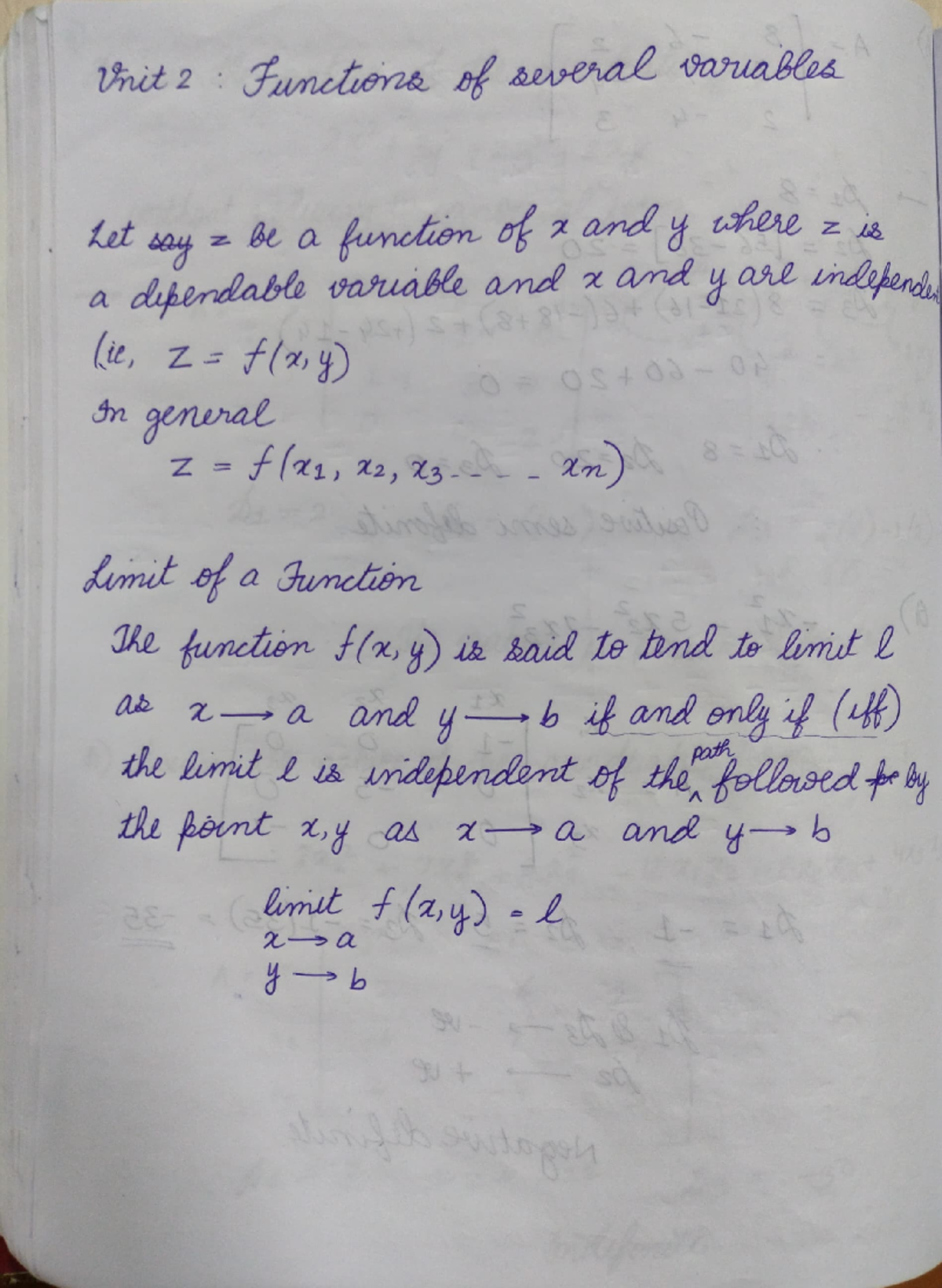 Differentiation notes unit 2 - Linear Algebra - Studocu