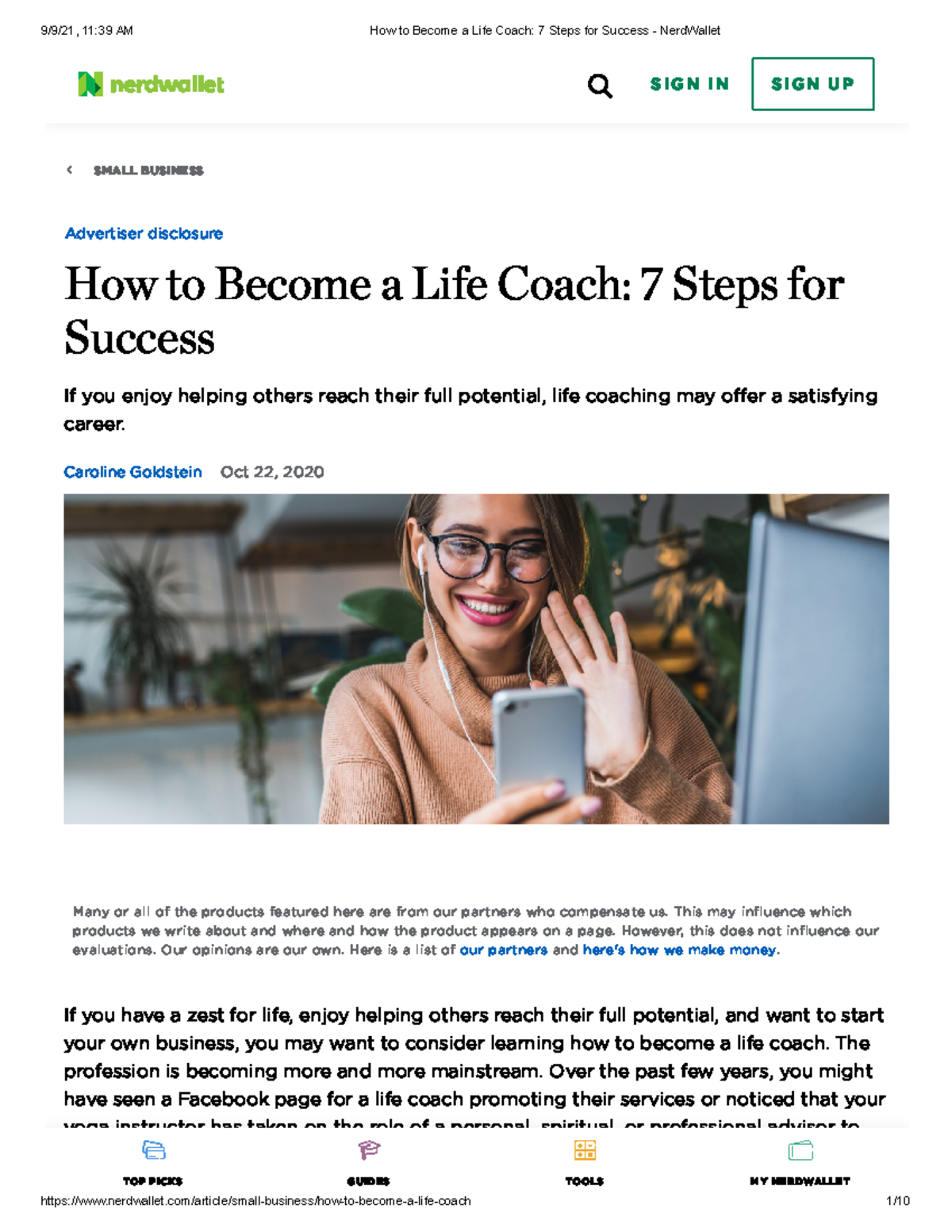 How to Become a Life Coach 7 Steps for Success - Nerd Wallet - SMALL ...