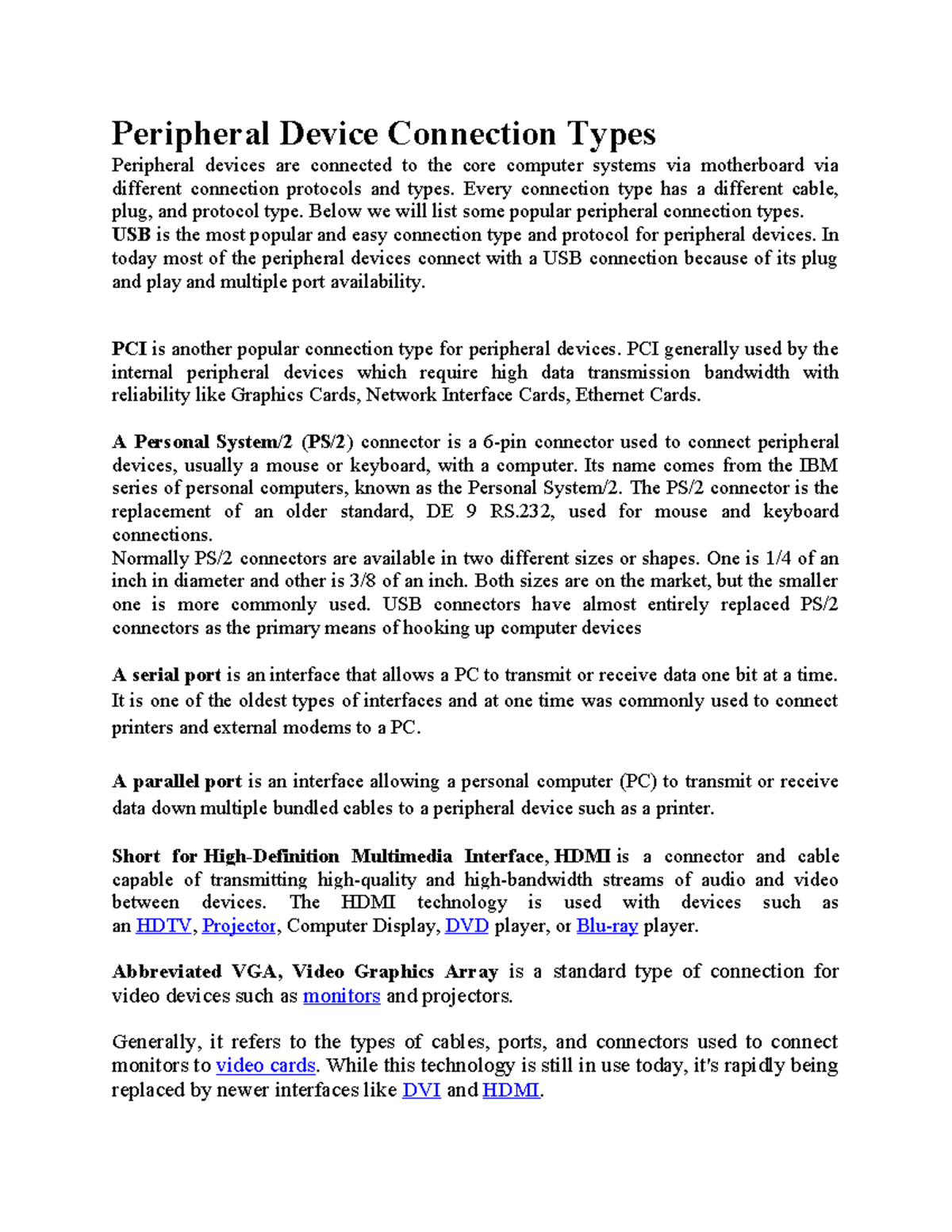 Peripheral - read all the pages under th einstruction - Peripheral ...