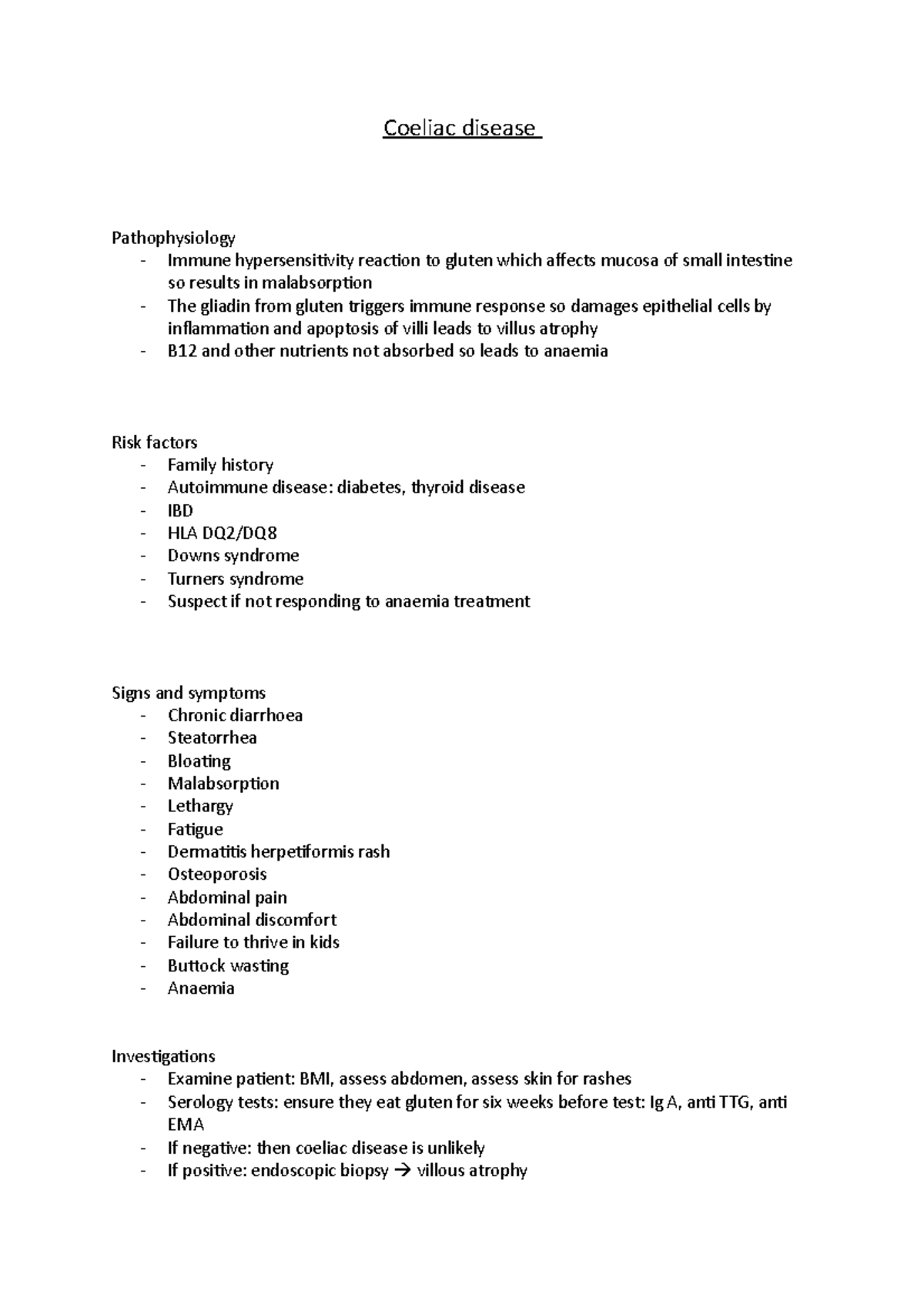 Coeliac disease - Lecture notes 56 - Coeliac disease Pathophysiology ...