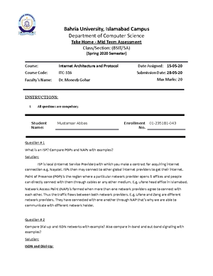 Practical - IP Headers - Documentation Template - Data Communications Laboratory IP Headers Your ...