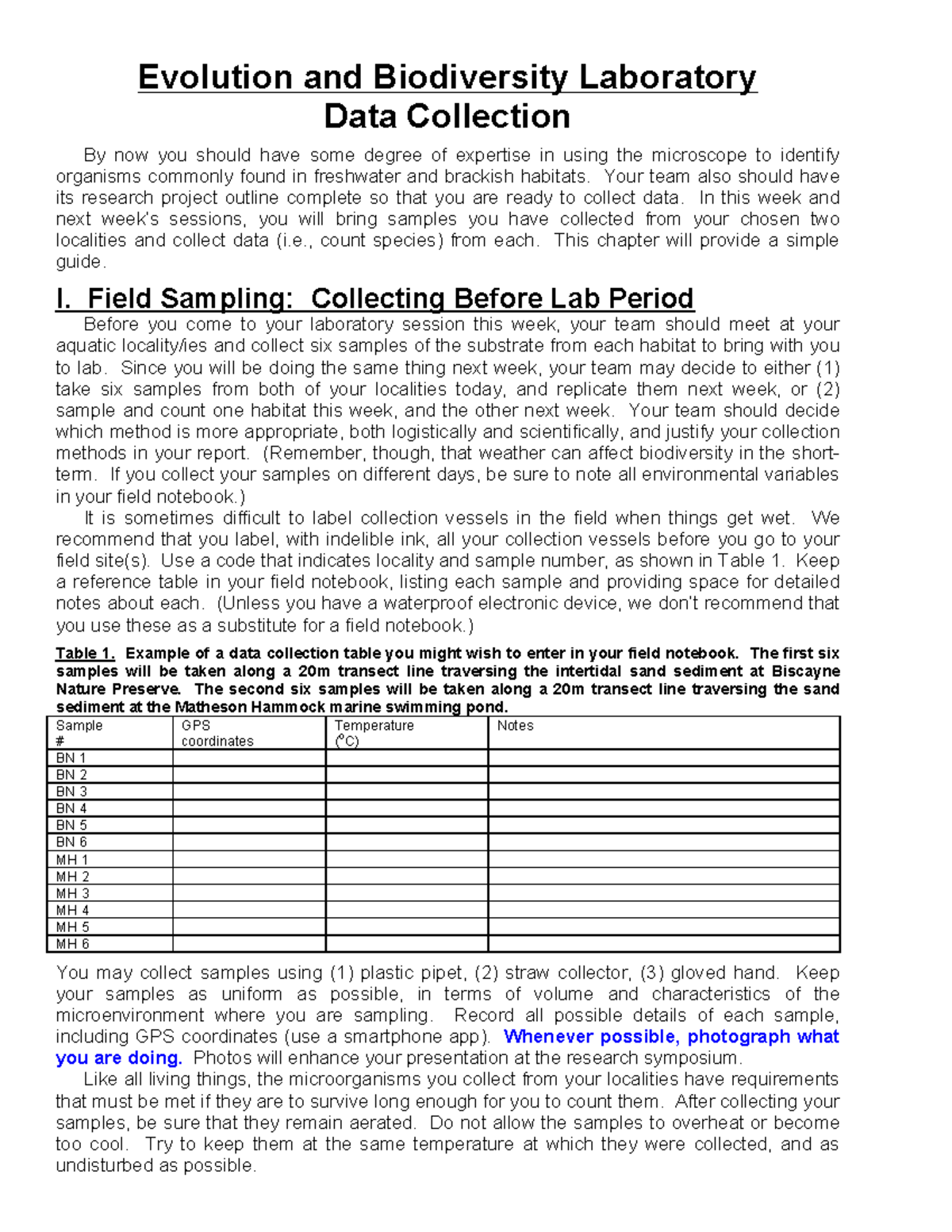 Bio 3 - mandatory biology diversity lab assignment - Evolution and ...