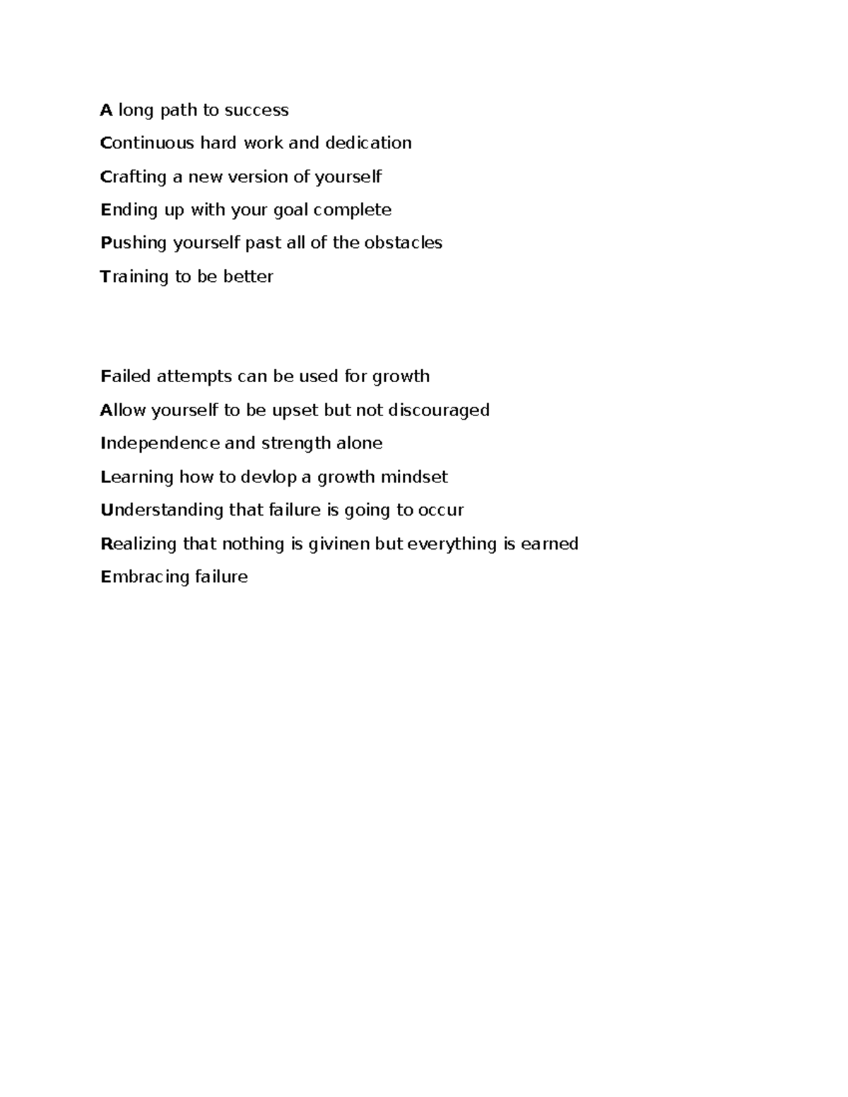 Poem - this - A long path to success Continuous hard work and ...