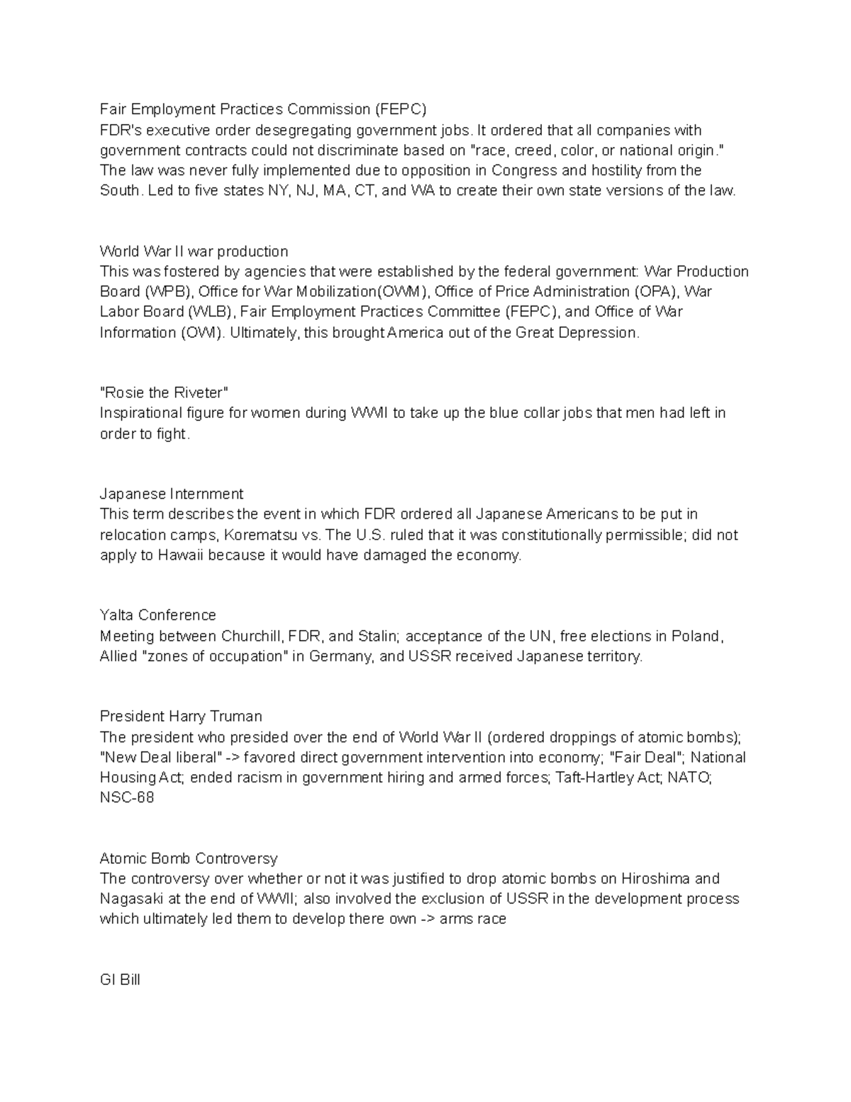 Fair Employment Practices Commission (FEPC), Virginia - motives for ...