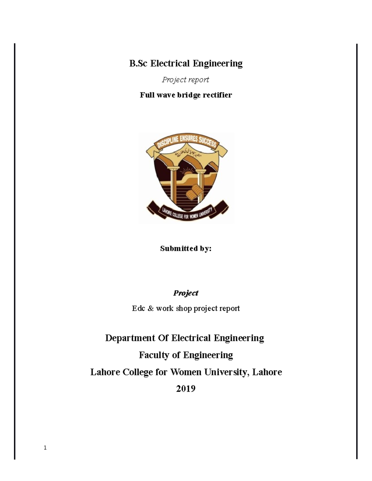 assignment or project on BRIDGE RECTIFIER - B Electrical Engineering ...