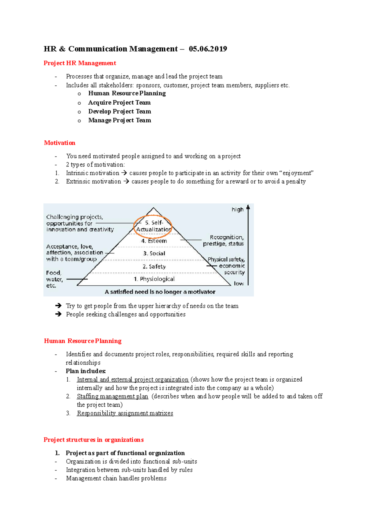 5. HR & Communication Management - 06 Project HR Management Processes ...