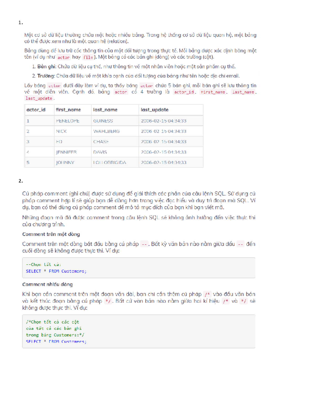 SQL - Hellu - 1. 2. 3. 4. 9. 10. 13. Ví dụ: Trong sơ đồ dưới đây RollNo ...