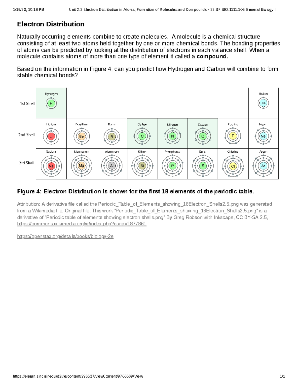 Unit 2.2 Electron Distribution in Atoms, Formation of Molecules and ...