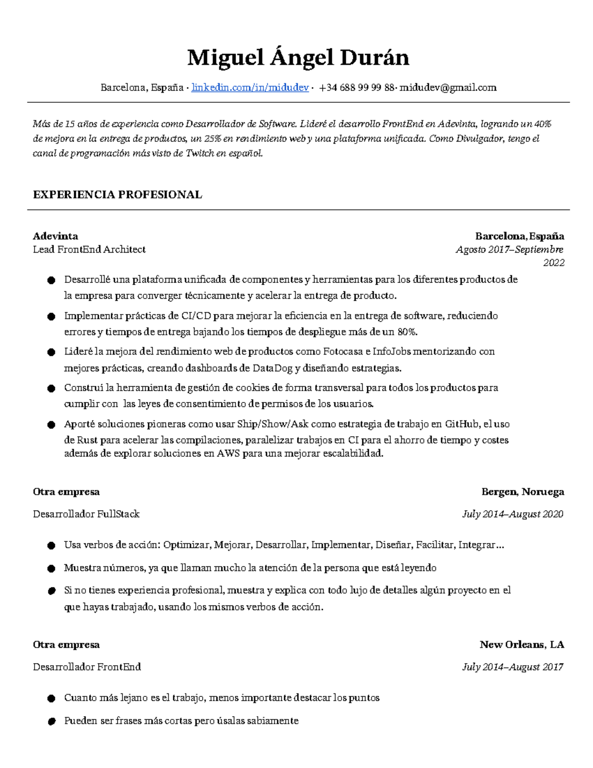 Copia de Plantilla CV - Harvard - Miguel Ángel Durán Barcelona, España ...