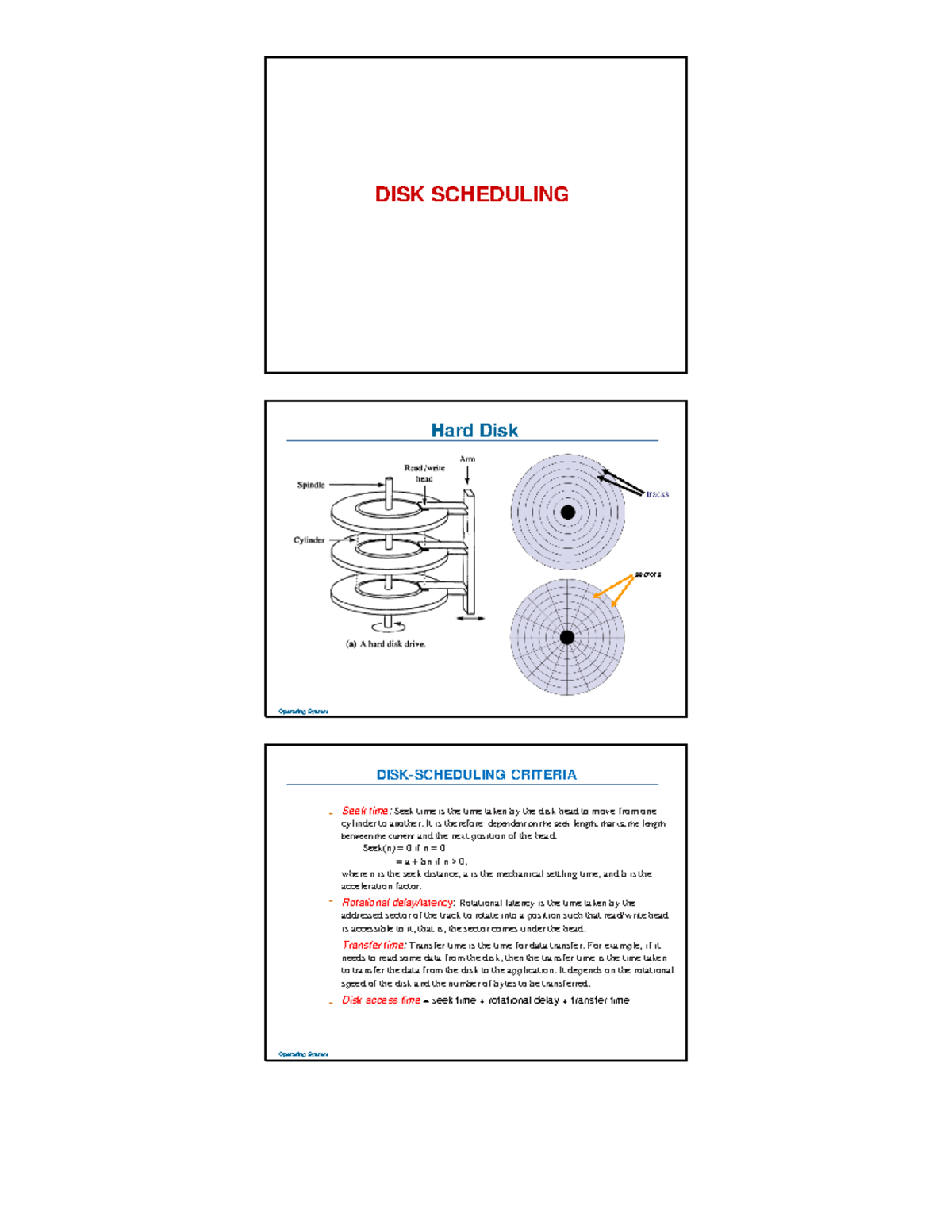 09-Disk Sch - sllsslslsls - DISK SCHEDULING Operating System 10 sectors ...