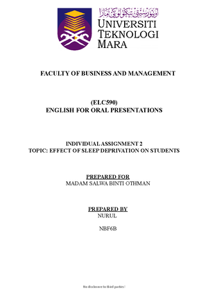 FIN552_INDIVIDUAL ASSIGNEMENT - FACULTY BUSINESS MANAGEMENT BACHELOR OF ...