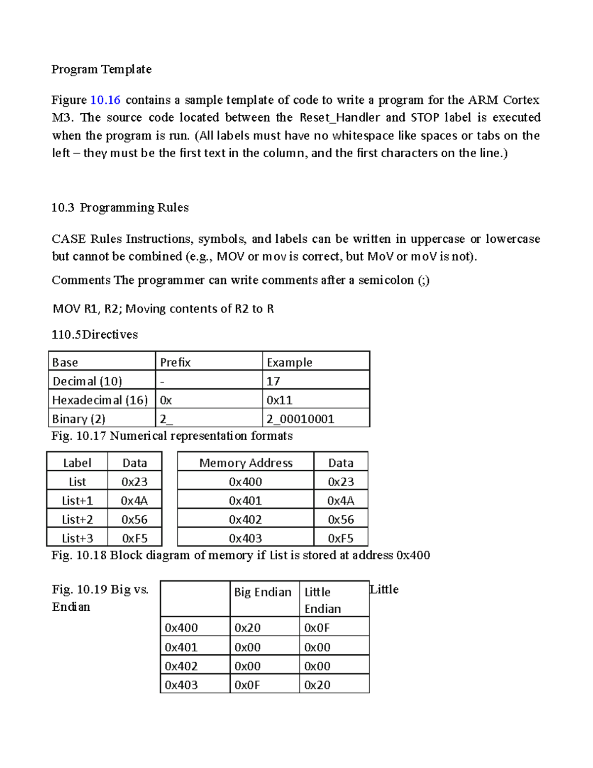 Program Template - Program Template Figure 10 contains a sample ...