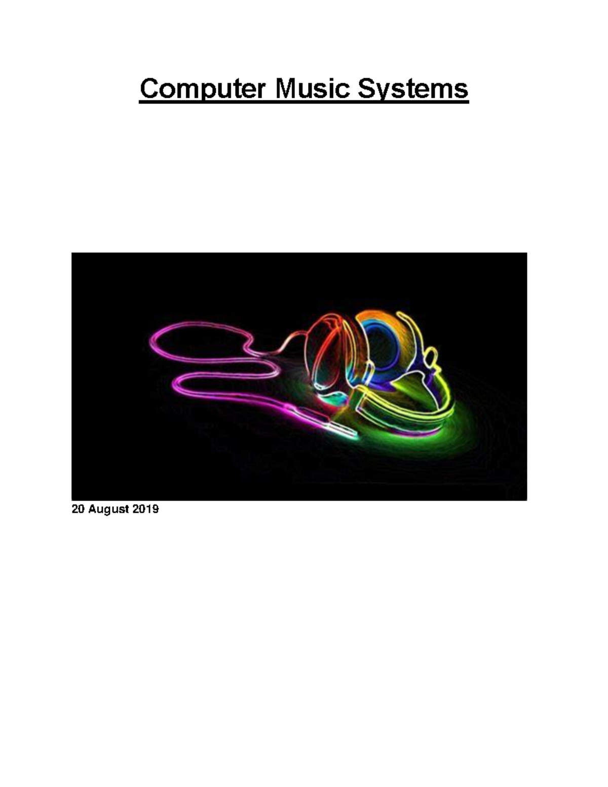 Computer Music Systems - Warning: TT: undefined function: 32 Computer ...