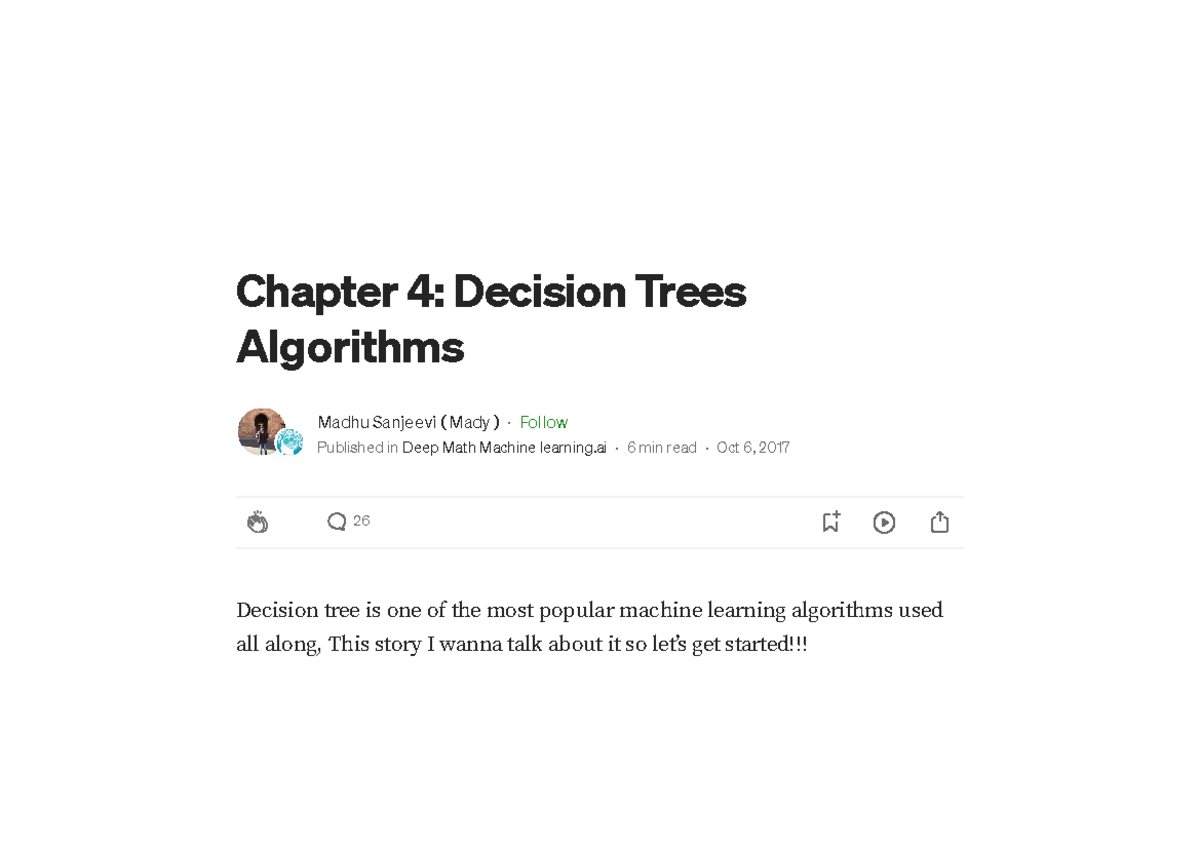Chapter 4 decision trees algorithms by madhu sanjeevi ( mady ) deep ...