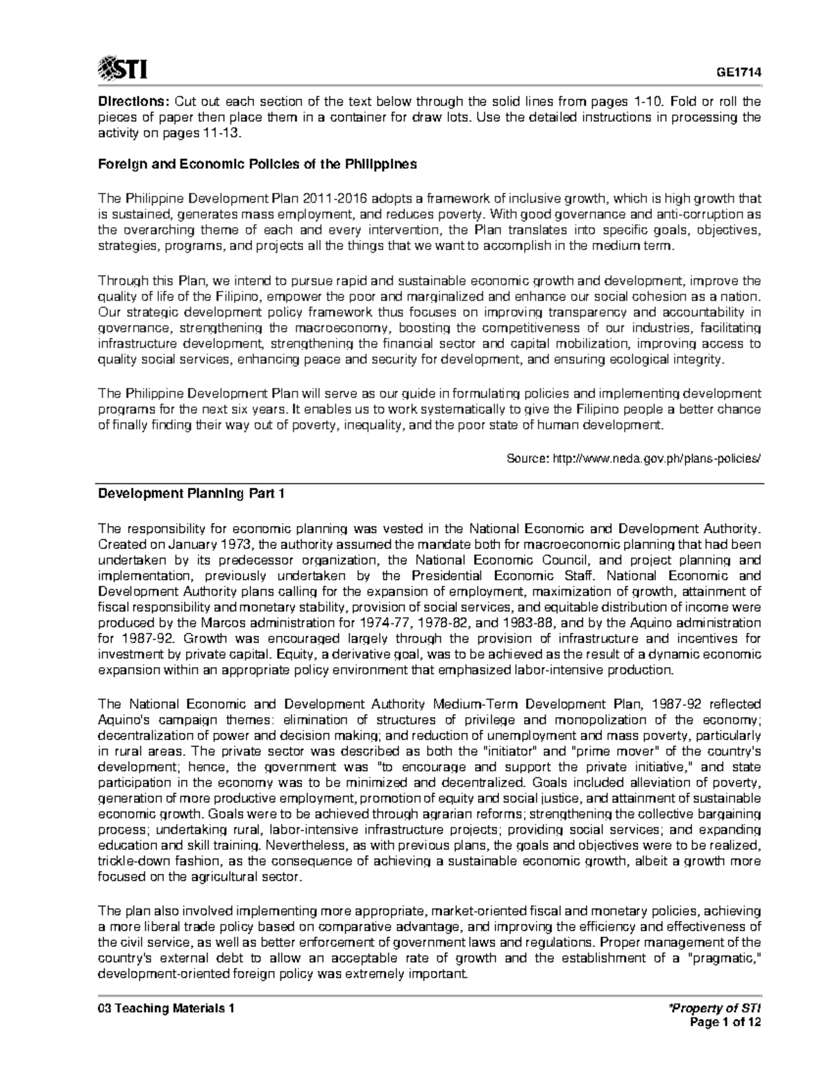 03 Teaching Materials 14 - 03 Teaching Materials 1 *Property of STI ...
