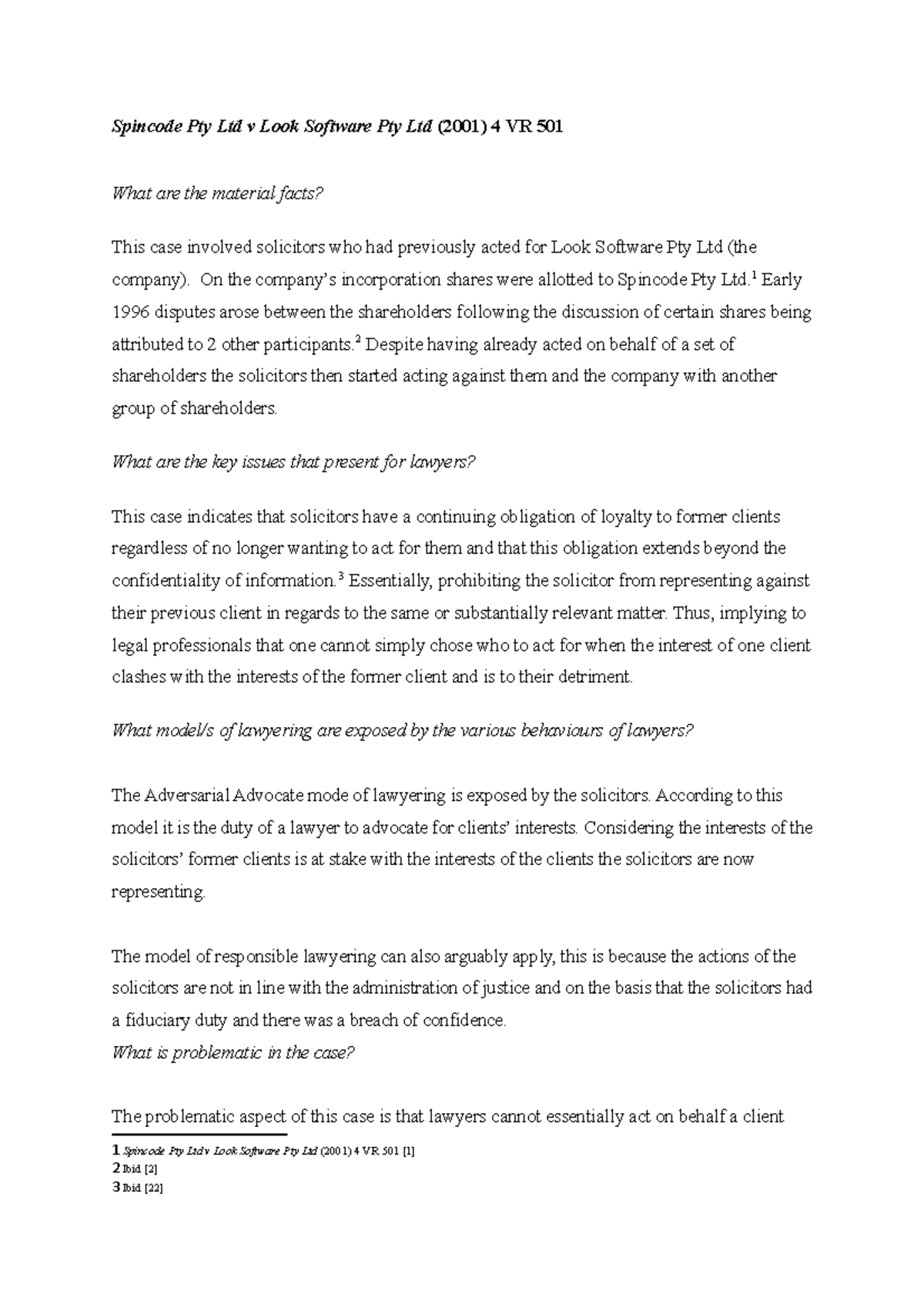 Spincode Pty Ltd v Look Software Pty Ltd - On the company’s ...