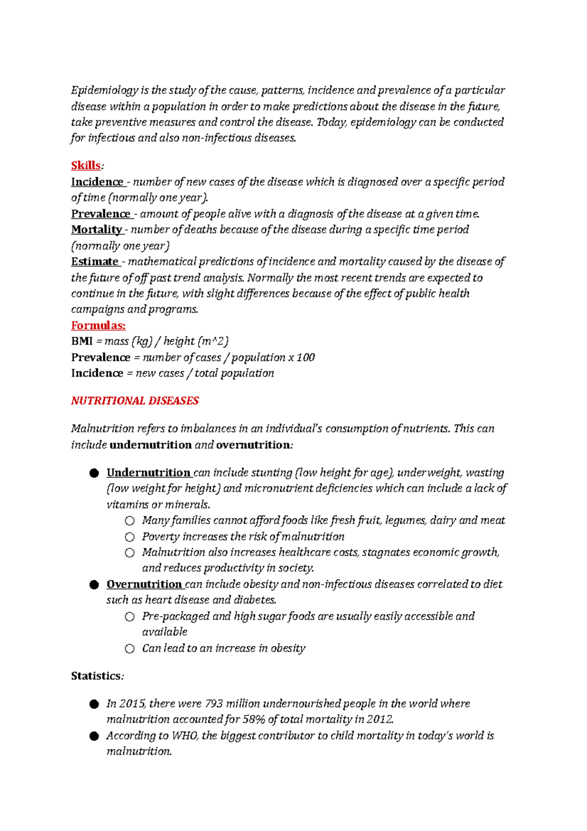 Biology Assessment Task 3 Depth Study – Infectious and Non-Infectious ...