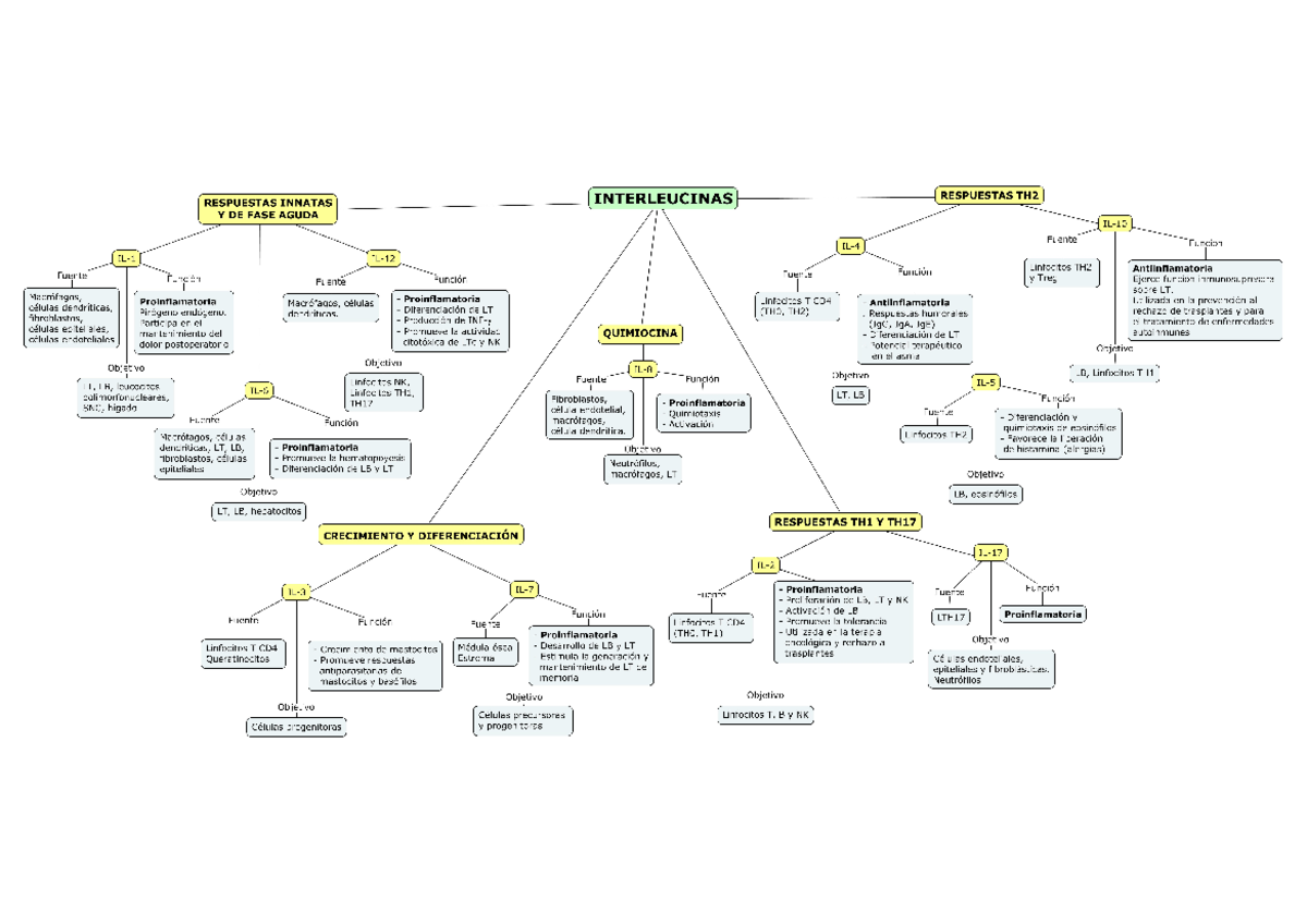 Interleucinas-convertido - INMUNOLOGIA - Studocu