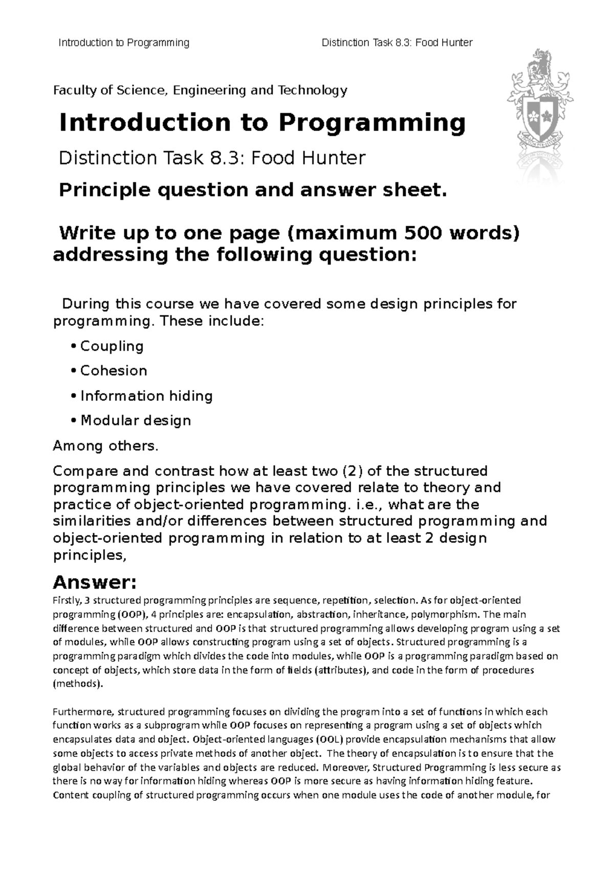 8 3D-Question-and-Answer-Sheet - Faculty of Science, Engineering and ...