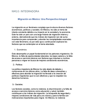 Integradora-Modulo 9 - Integradora Modulo 9 - NM09: INTEGRADORA 1 ...