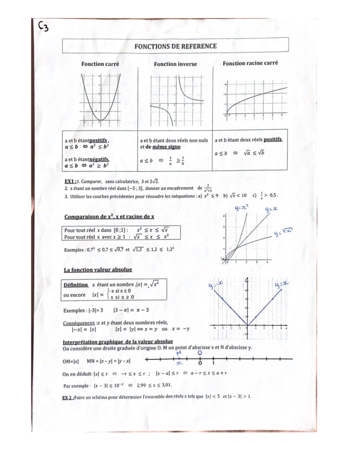 Chapitre 3 - Fonctions de référence - Mathématiques - Studocu