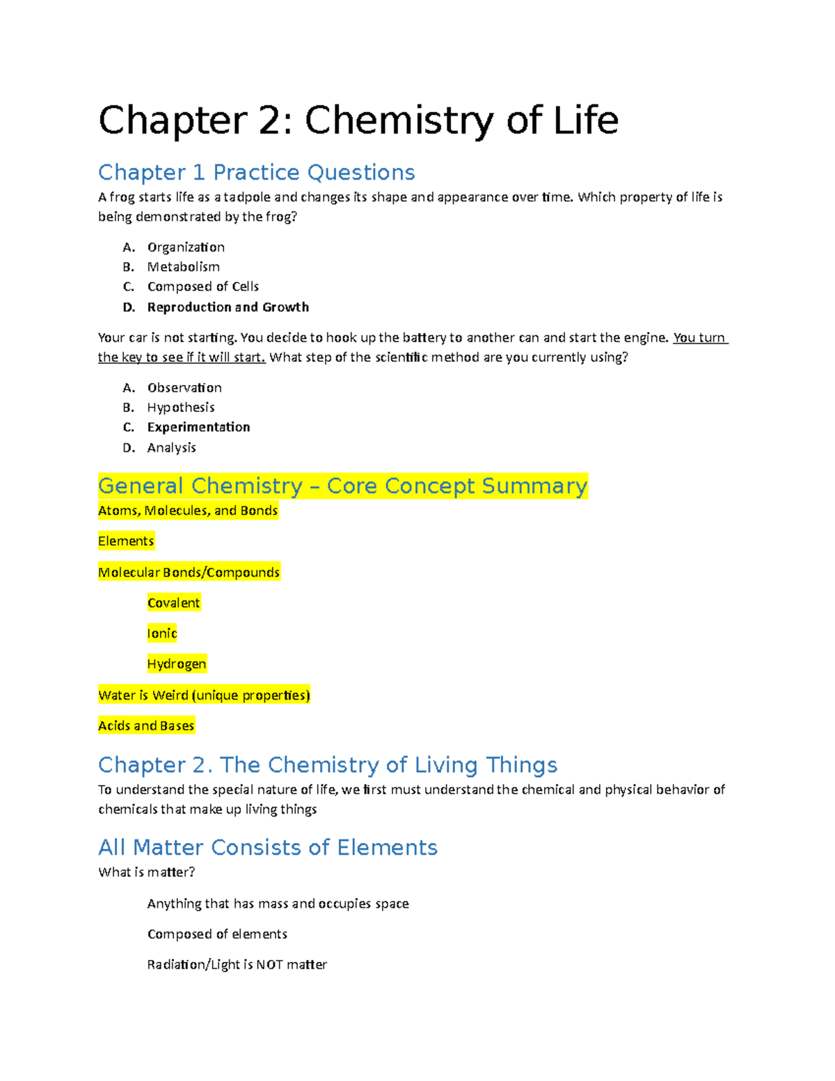 01-18-23 Chapter 2 - BSC 109 with Jason Martin - Chapter 2: Chemistry ...
