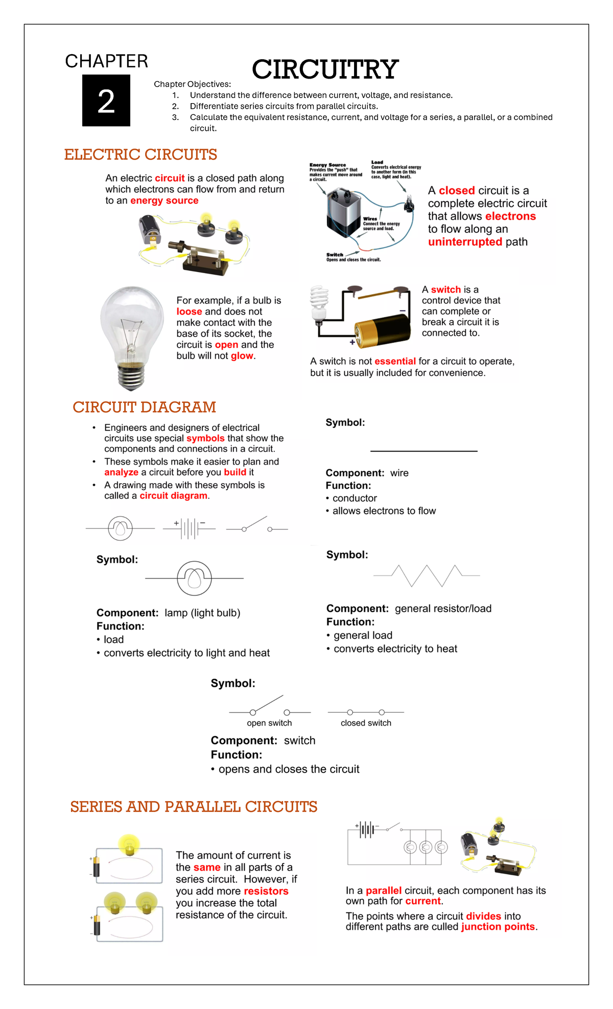Module IN Chapter 2 Circuitry STEM 12 - CHAPTER 2 CIRCUITRY ELECTRIC ...