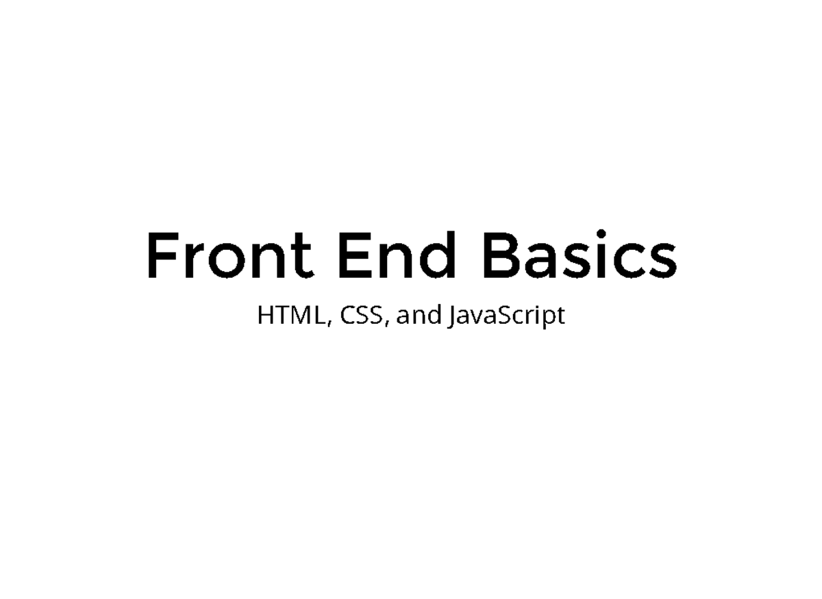 03 front end basics document for Udemy - Habilidades Comunicativas ...