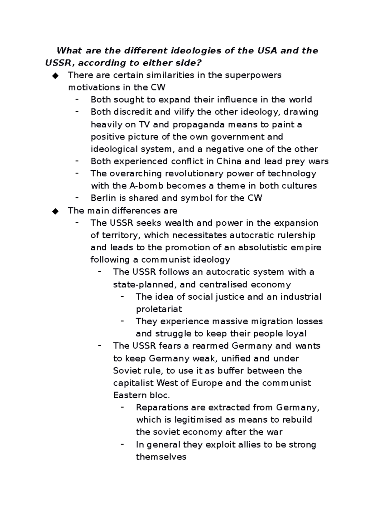 Solid Study Guide - 3 Tutorial - The Cold War - What are the different ...