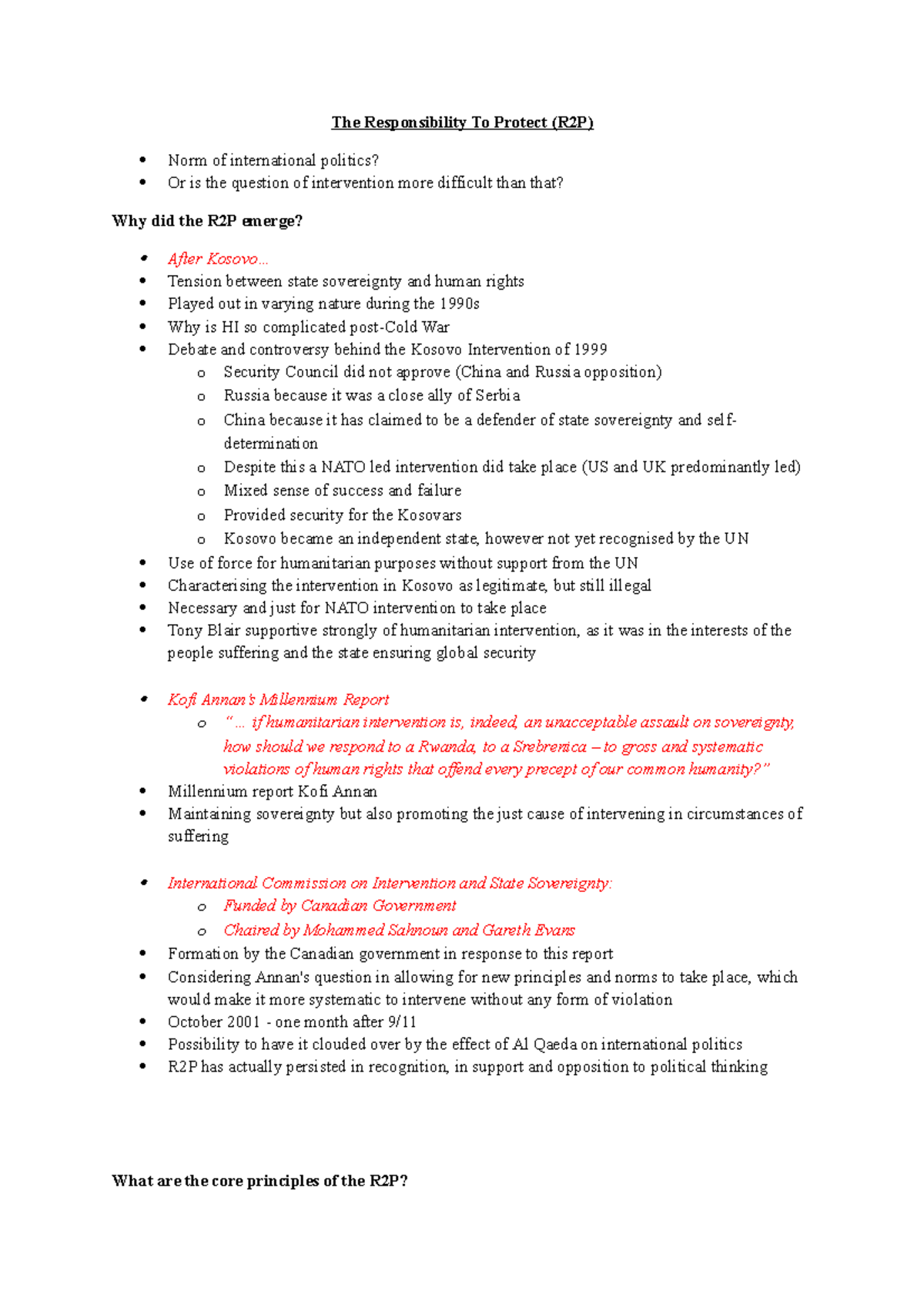 The Responsibility To Protect (R2P) - The Responsibility To Protect ...