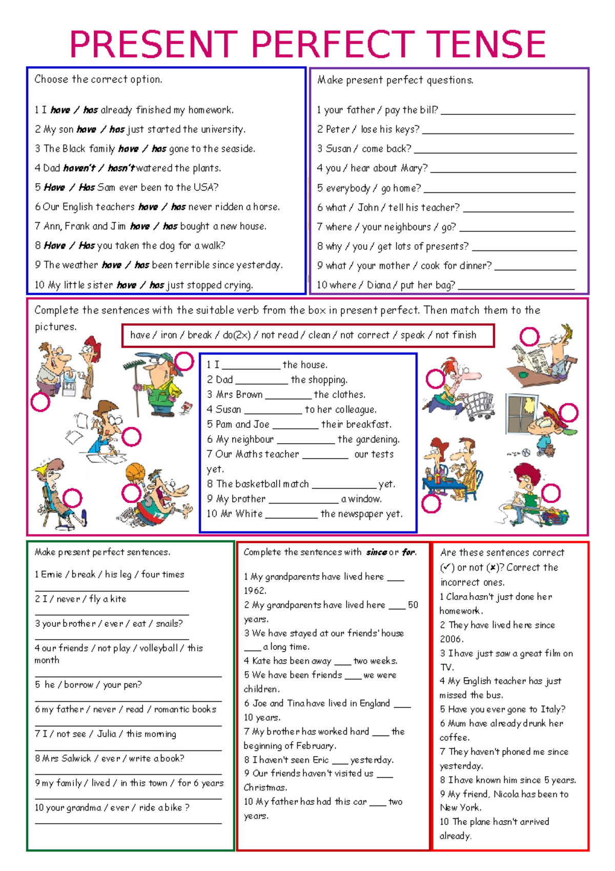 Present-perfect-tense-grammar-drills-icebreakers-oneonone-activities ...