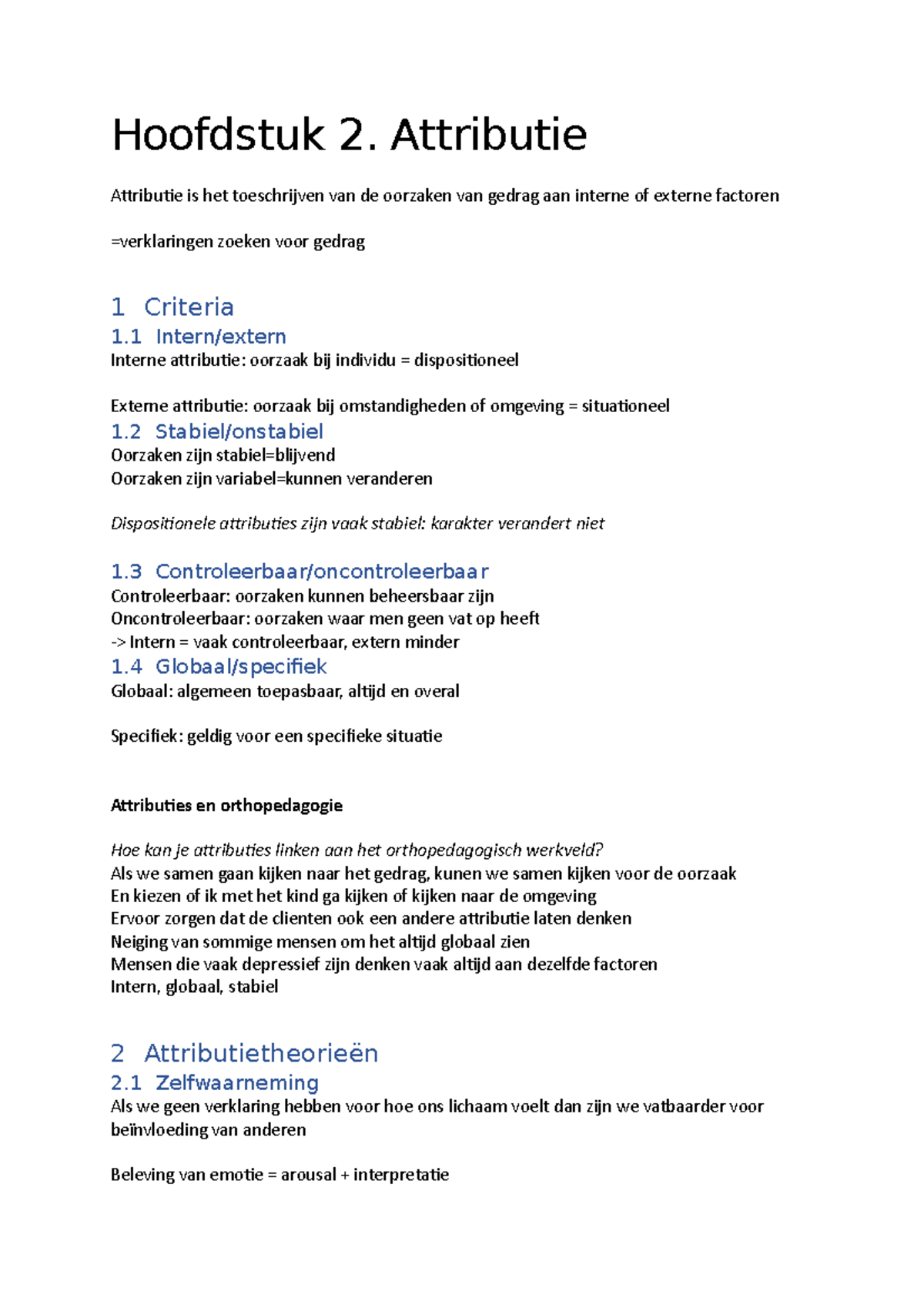 Hoofdstuk 2- Attributie - Hoofdstuk 2. Attributie Attributie is het ...